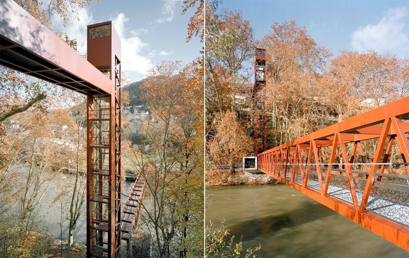 4. Limmat Footbridge and Promenade Lift ដោយក្រុមស្ថាបត្យករ Leuppi ...